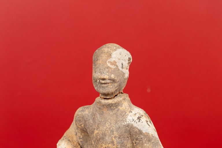 17th Century Ming or Qing Dynasty Chinese Red Terracotta Seated Scribe ...