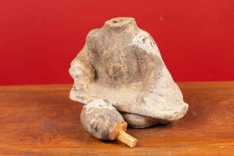 17th Century Ming or Qing Dynasty Chinese Red Terracotta Seated Scribe ...