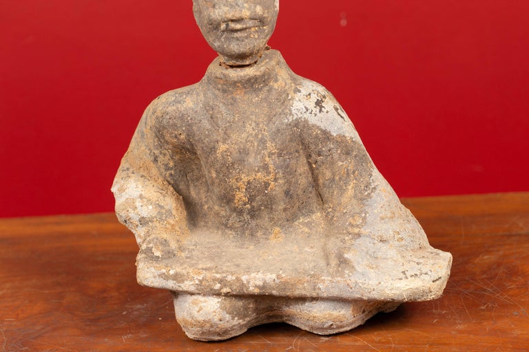 17th Century Ming or Qing Dynasty Chinese Red Terracotta Seated Scribe ...