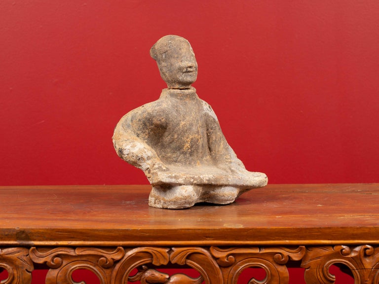 17th Century Ming or Qing Dynasty Chinese Red Terracotta Seated Scribe ...