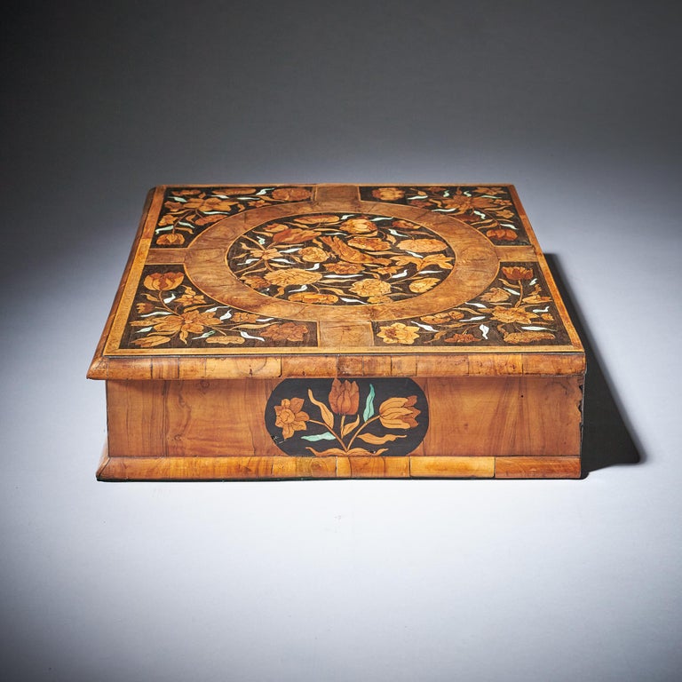 17th Century Museum Grade William and Mary Olive Oyster Marquetry Lace ...