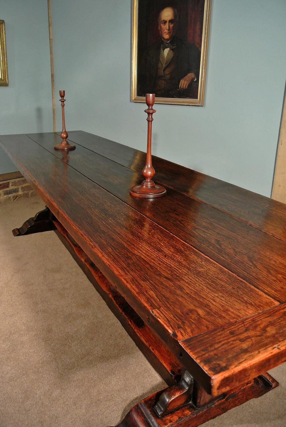 17th Century Oak Refectory Table Seating 10-12 at 1stDibs