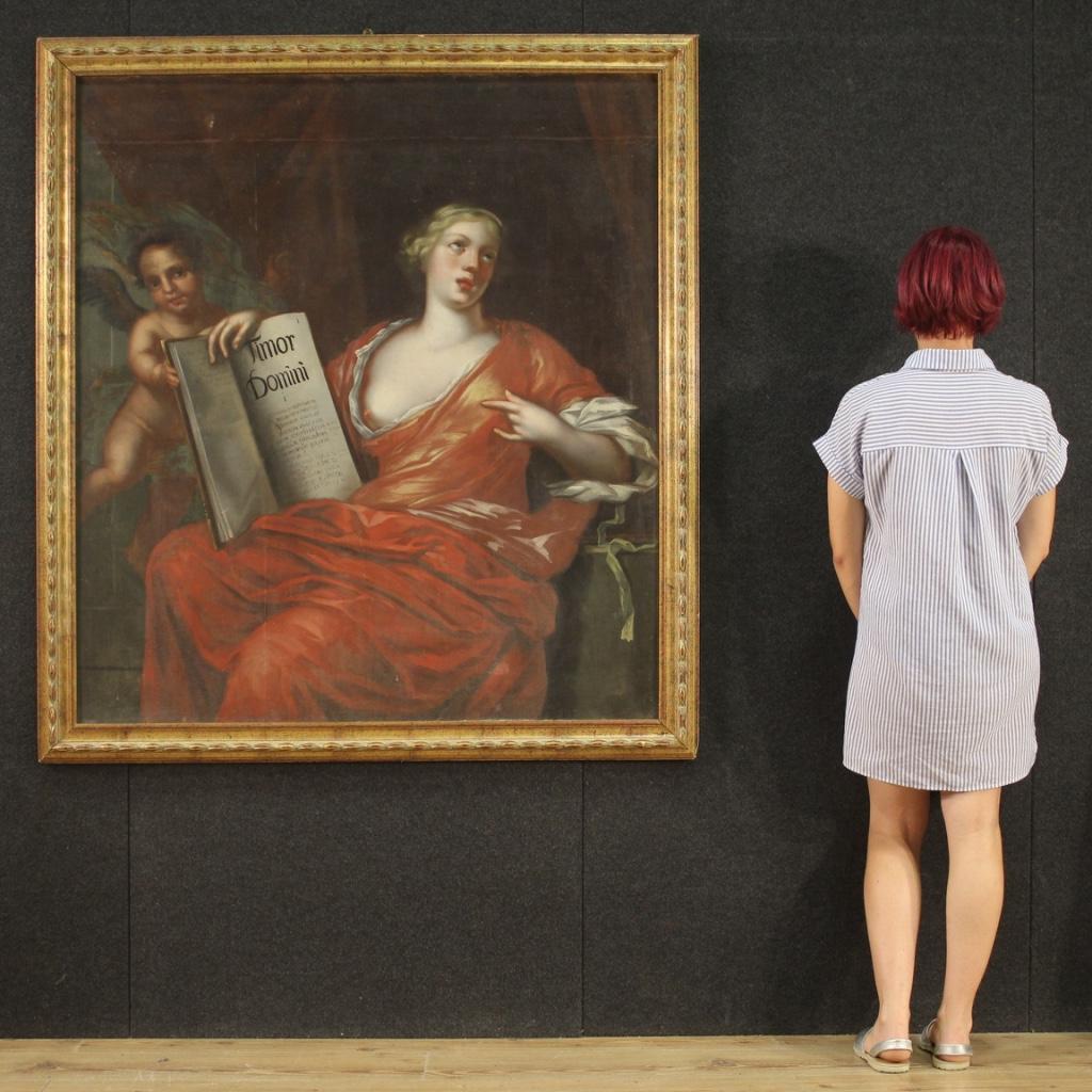 17th Century Oil on Canvas Antique Italian Sybil Painting, 1680 For ...