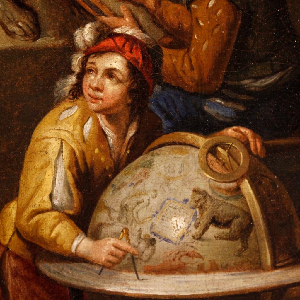 17th Century Oil on Canvas Flemish Painting the Art Workshop, 1670 at ...