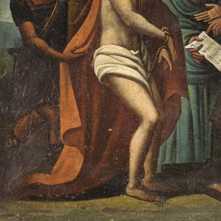 17th Century Oil on Canvas Italian Religious Painting Christ Before Pilate, 1670 at 1stDibs ...