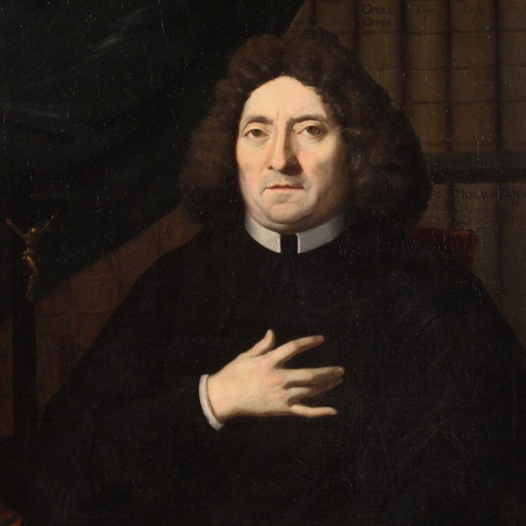 17th Century Oil on Canvas Signed and Dated Flemish Portrait Painting ...