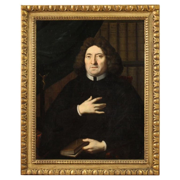 17th Century Oil on Canvas Signed and Dated Flemish Portrait Painting ...