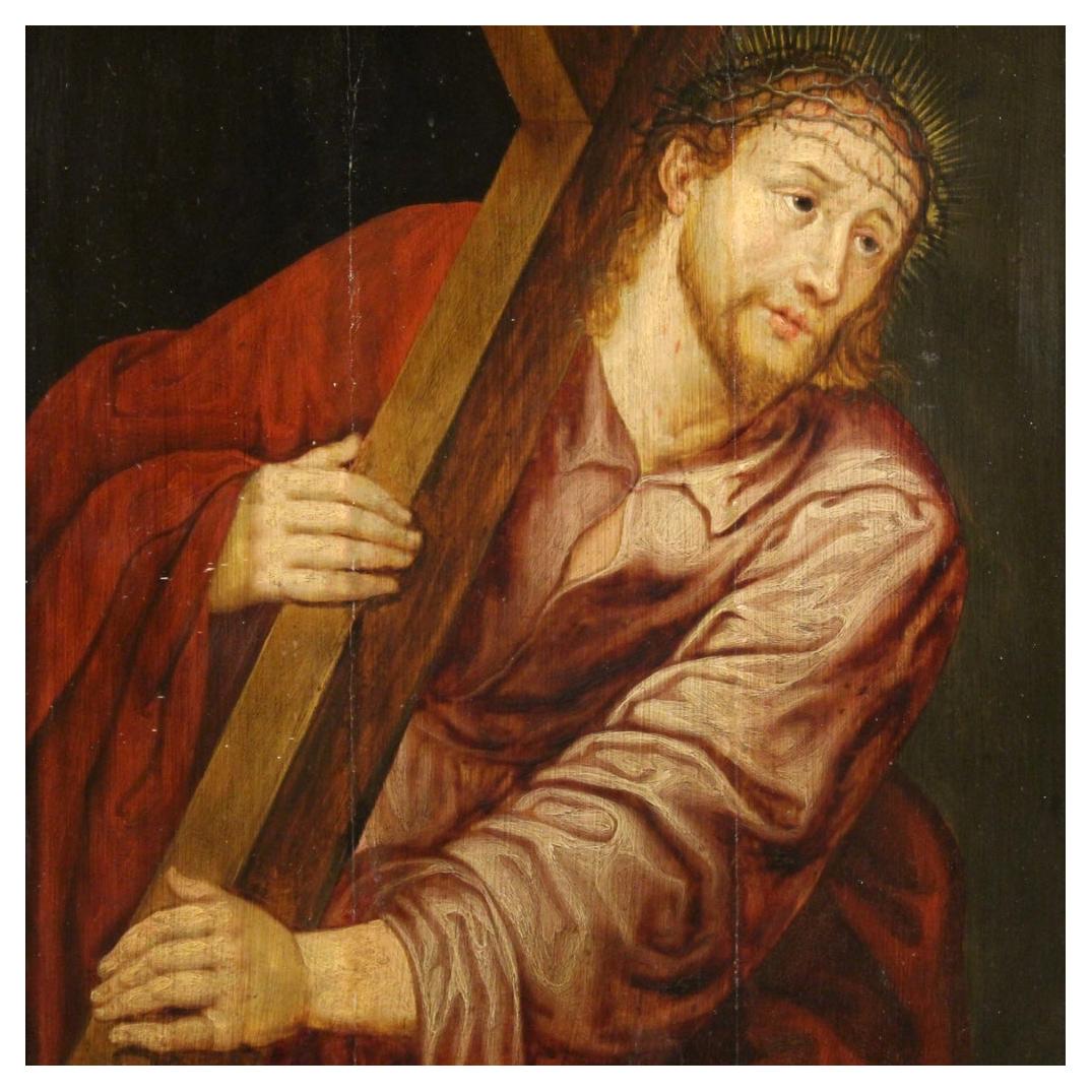 17th Century Oil on Panel Flemish Religious Painting Tobias, 1680 For ...