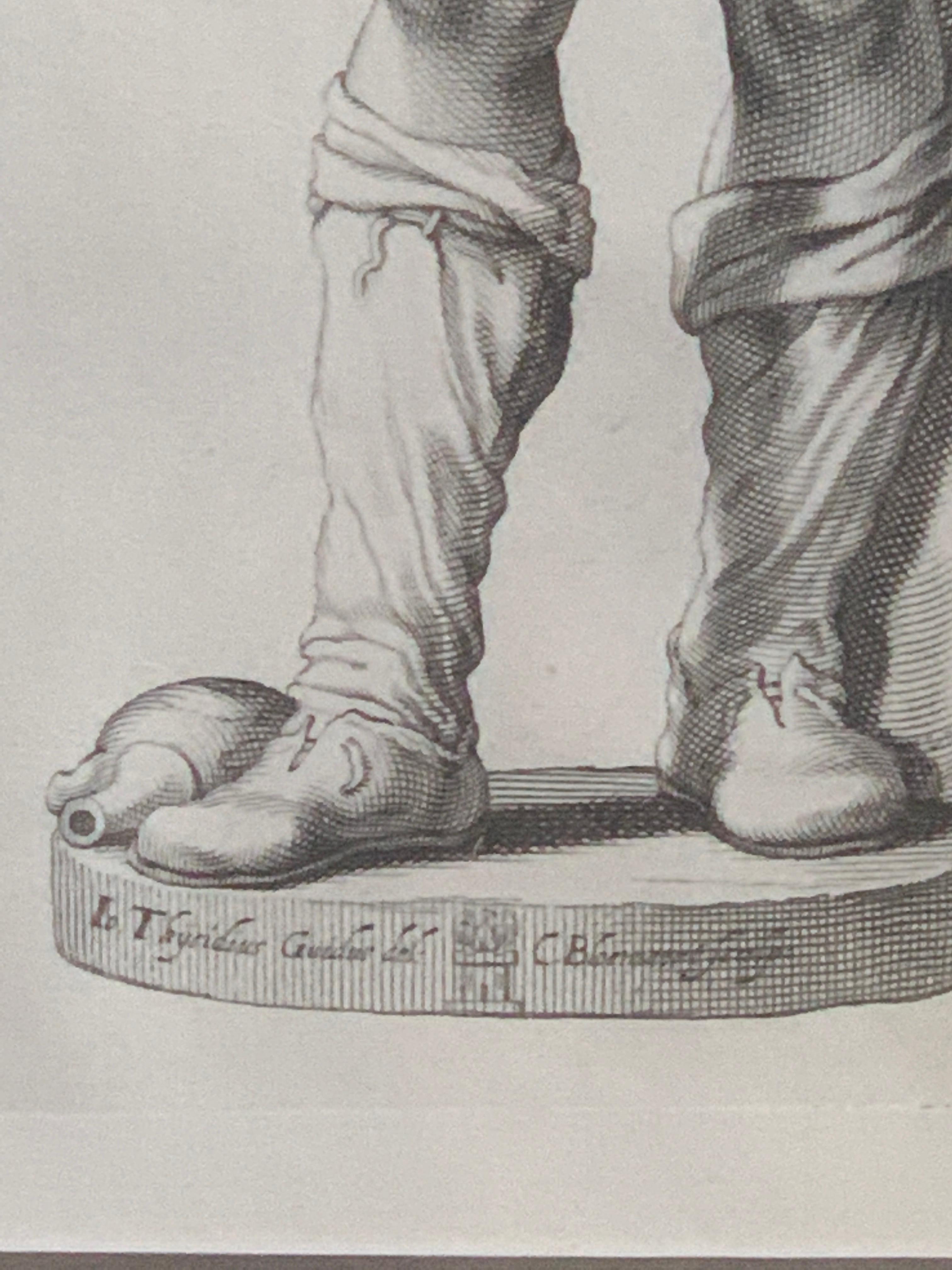 17th Century Old Master Engravings of Roman Statue, Galleria ...