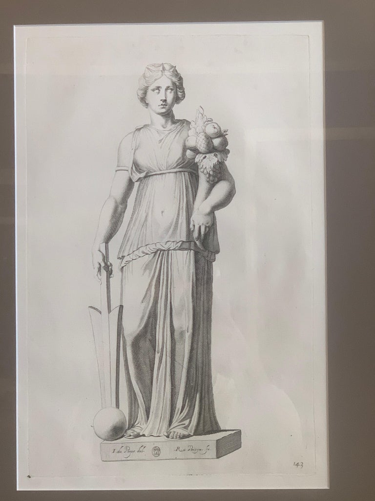 17th Century Old Master Engravings of Roman Statue, Galleria ...