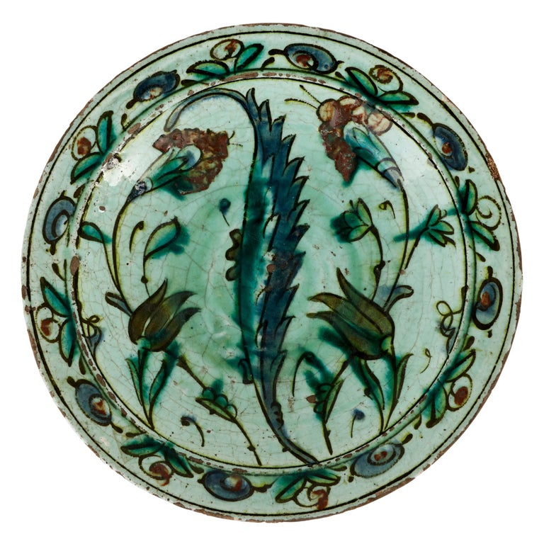 17th Century Ottoman 'Iznik Ware' Plate at 1stDibs