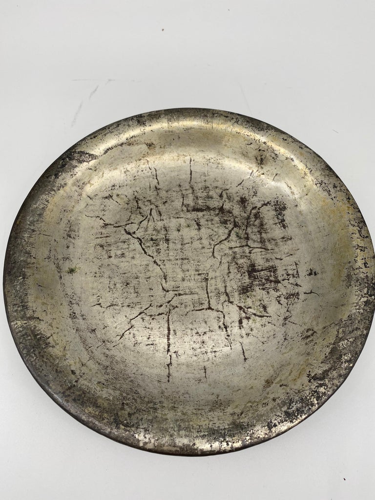 17th Century Pair of Chinese Silver Lacquer Plates with Mother of Pearl ...