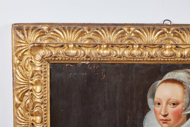 17th Century Portrait in Period Frame For Sale at 1stDibs