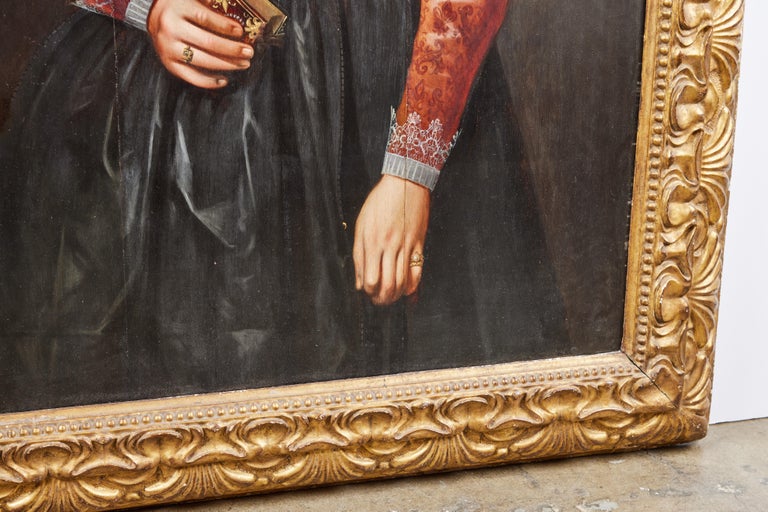 17th Century Portrait in Period Frame For Sale at 1stDibs
