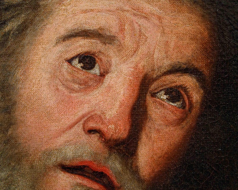 17th Century Portrait of a Saint Paiting Oil on canvas by Francesco ...