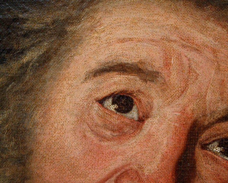 17th Century Portrait of a Saint Paiting Oil on canvas by Francesco ...