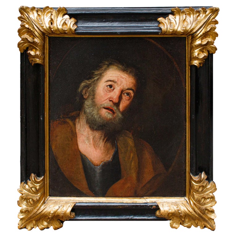 17th Century Portrait of a Saint Paiting Oil on canvas by Francesco ...