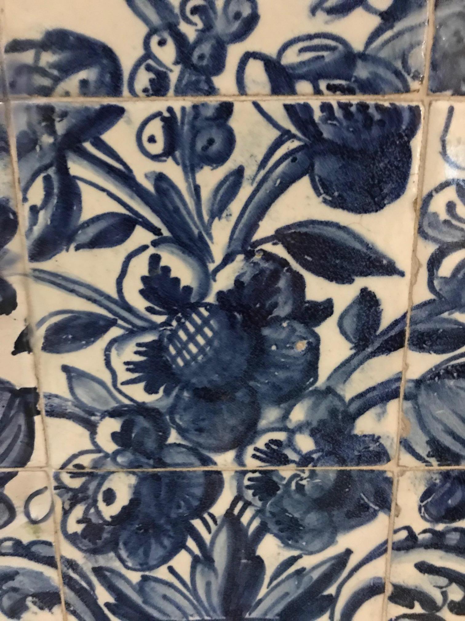 17th Century Portuguese blue on white Panel "Albarrada" For Sale at 1stDibs