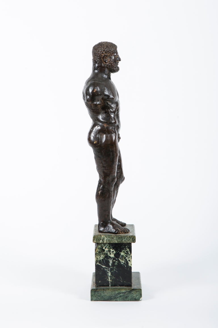 17th Century Renaissance Patinated Bronze Figure of Hercules at 1stDibs