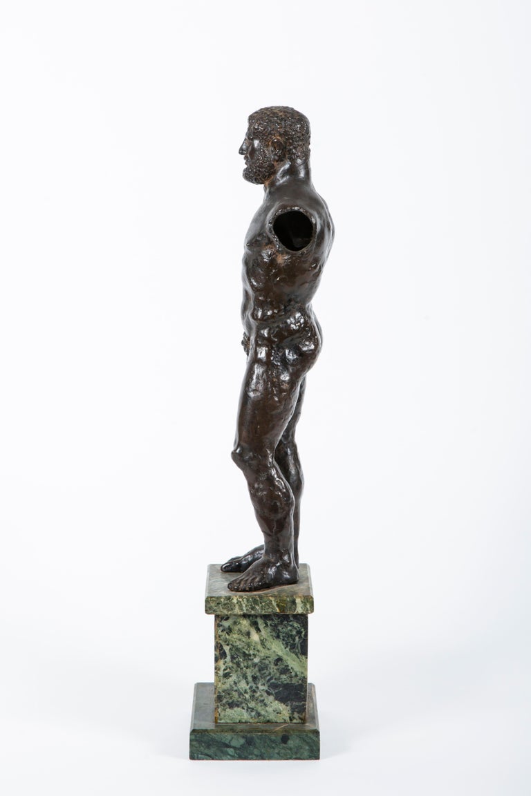 17th Century Renaissance Patinated Bronze Figure of Hercules at 1stDibs