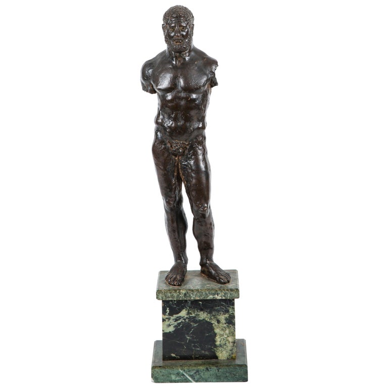 17th Century Renaissance Patinated Bronze Figure of Hercules at 1stDibs