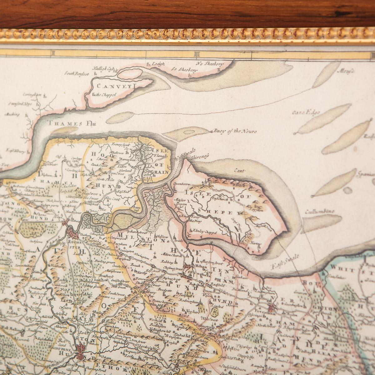 17th Century Robert Morden Map of Kent, C.1695 at 1stDibs | kent mao