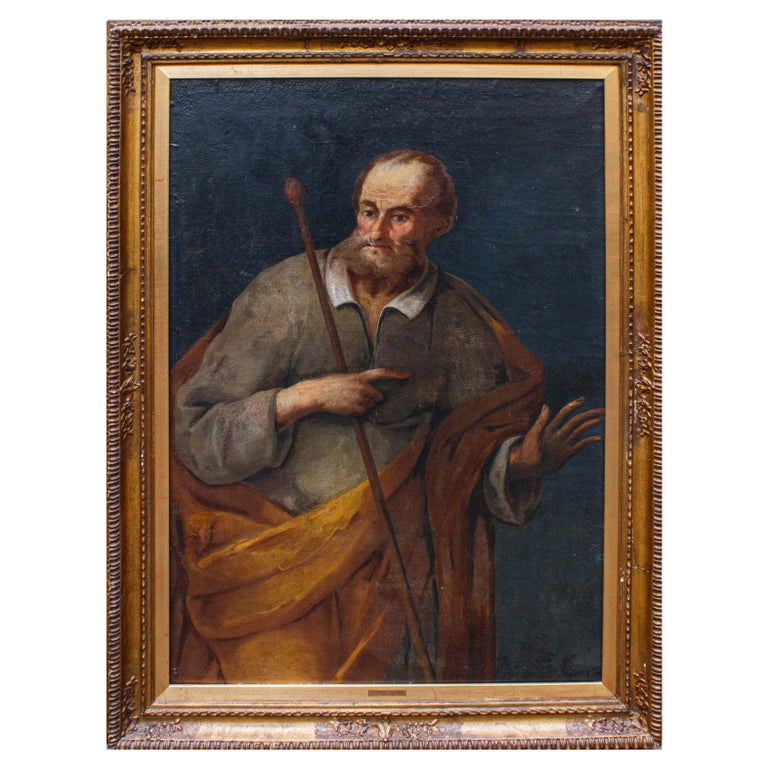 17th Century Saint Joseph Oil on canvas attributed to Antonio Cifrondi ...