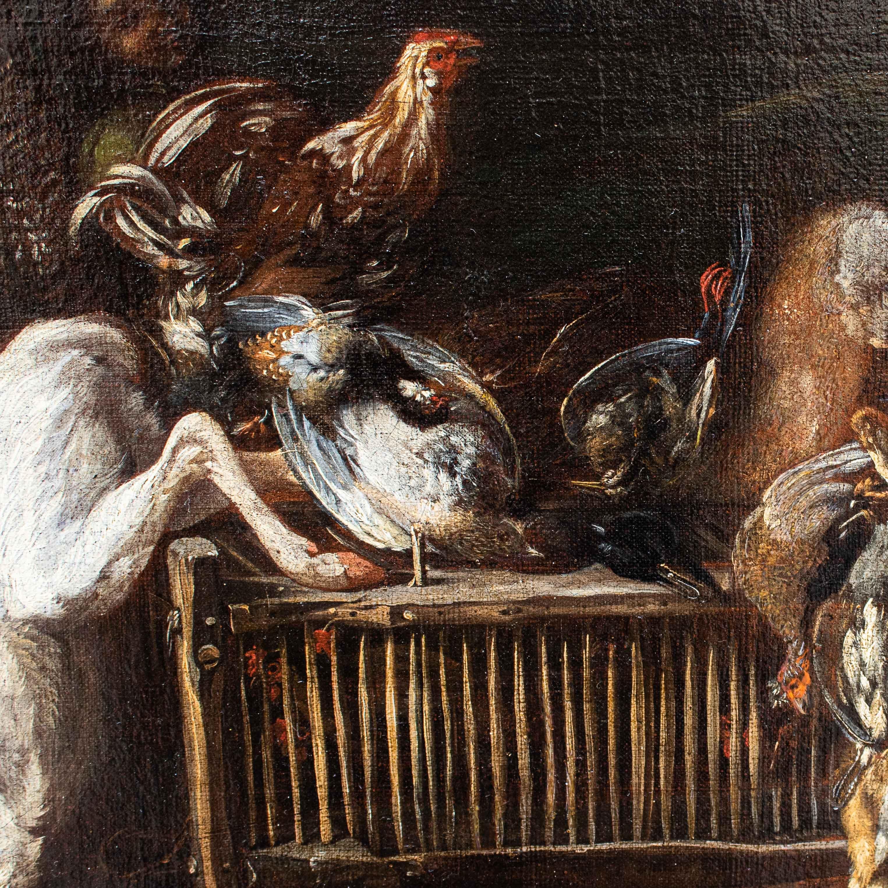 17th Century Scene with Animals and Kid Painting by Circle of Felice ...