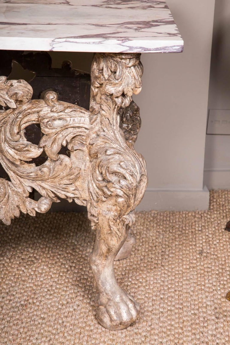 17th Century Silver-Gilt Dutch Console Table with Marble Top For Sale ...