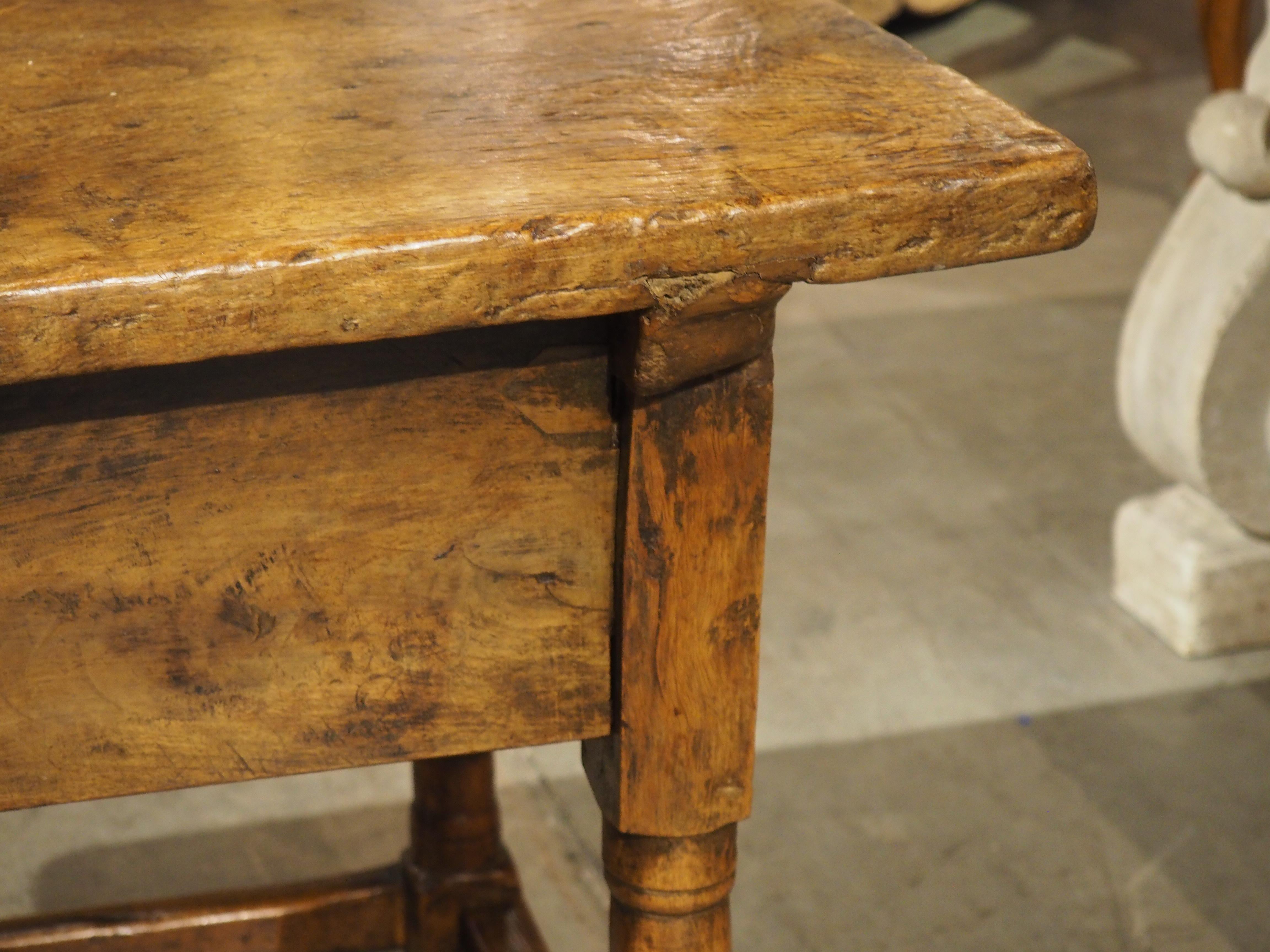 17th Century Single Oak Plank Side Table from Spain For Sale at 1stDibs