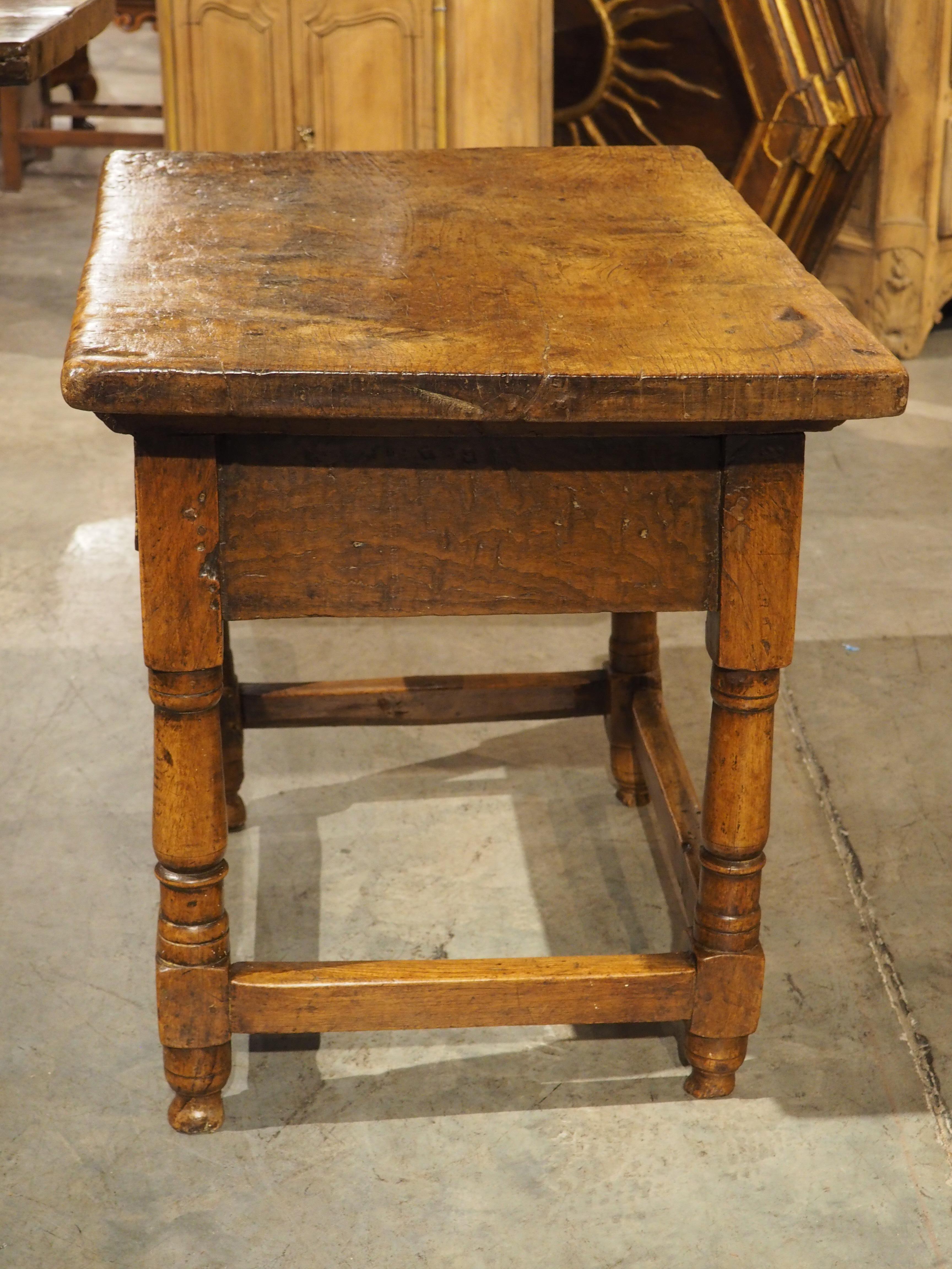 17th Century Single Oak Plank Side Table from Spain For Sale at 1stDibs