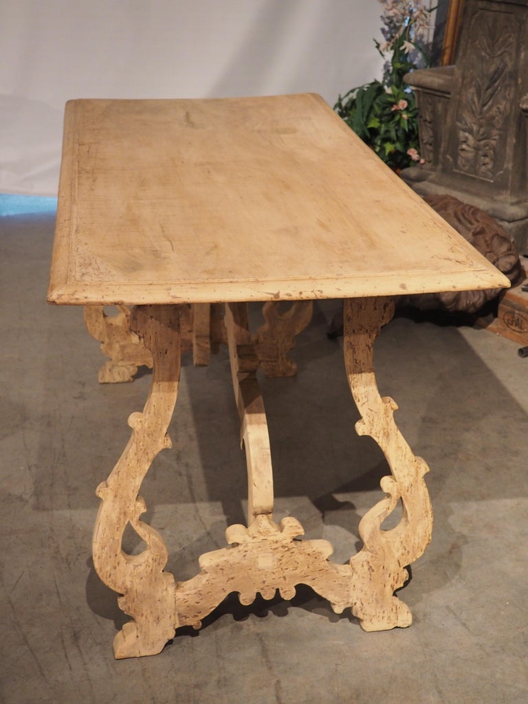 17th Century Single Plank Bleached Walnut Table from Lucca, Italy at ...