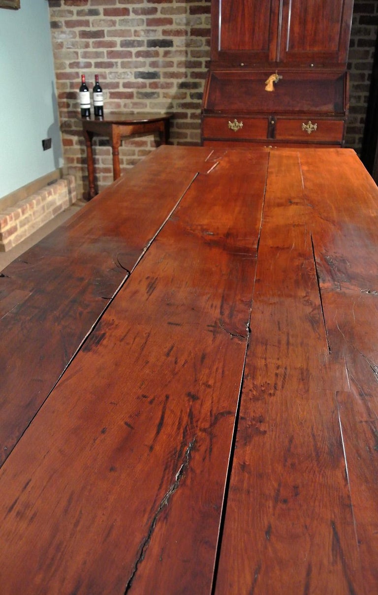 17th Century Solid Yew Wood Refectory Table at 1stDibs