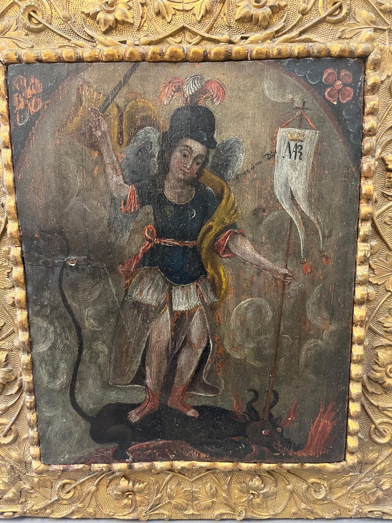 17th Century Spanish Colonial Peruvian Painting For Sale at 1stDibs