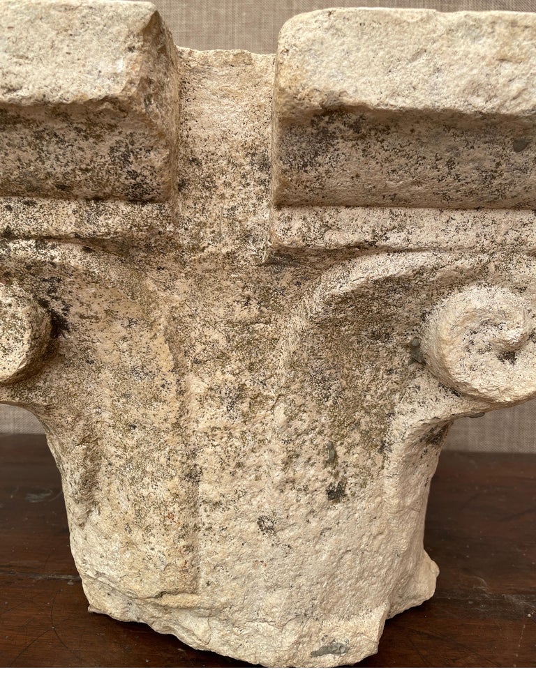 17th Century Spanish Limestone Capital from Seville at 1stDibs