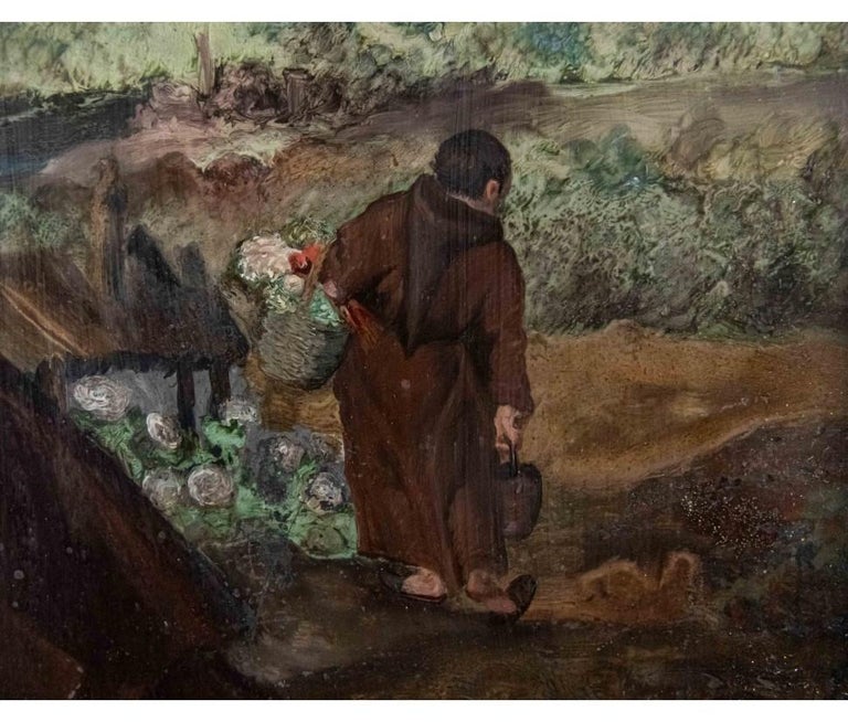 17th Century Stigmata of St. Francis Oil on Glass For Sale at 1stDibs