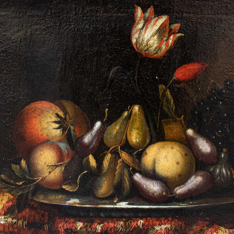 17th Century Still Life Painting Oil on Canvas by Circle of Maltese For ...
