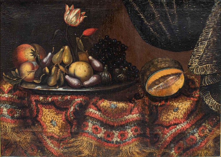 17th Century Still Life Painting Oil on Canvas by Circle of Maltese For ...