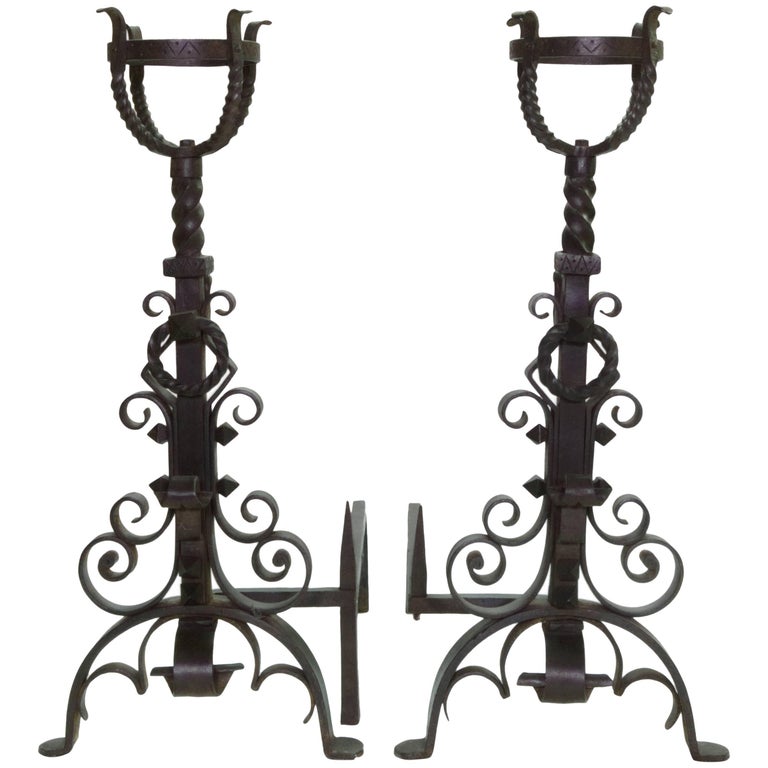 Pair of English Andirons For Sale at 1stDibs
