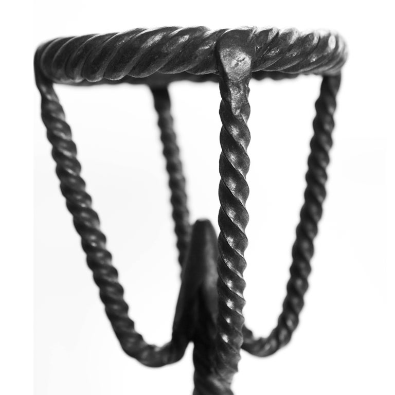 17th Century Style Pair of Gothic Serpent Andirons For Sale at 1stDibs