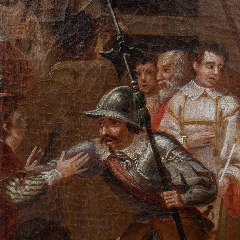 17th Century The transport of the ashes of the Baptist Oil on canvas ...