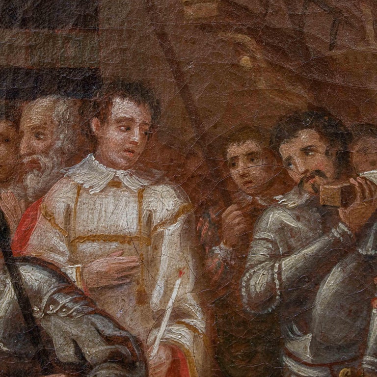 17th Century The transport of the ashes of the Baptist Oil on canvas ...