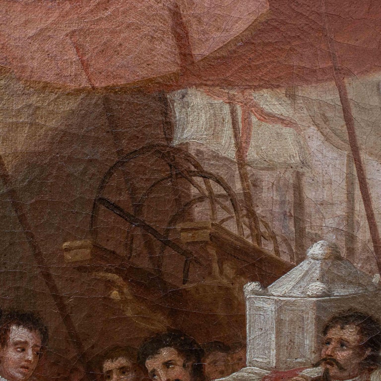 17th Century The transport of the ashes of the Baptist Oil on canvas ...