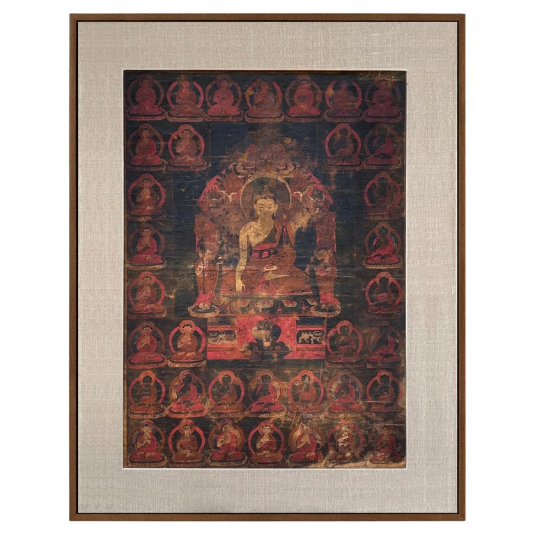 17th Century Tibetan Thangka Painting For Sale at 1stDibs