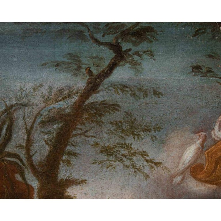 17th Century Venus and Cupid with Bacchic Procession Painting Oil on ...