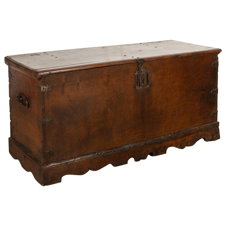 17th Century Walnut Trunk at 1stDibs