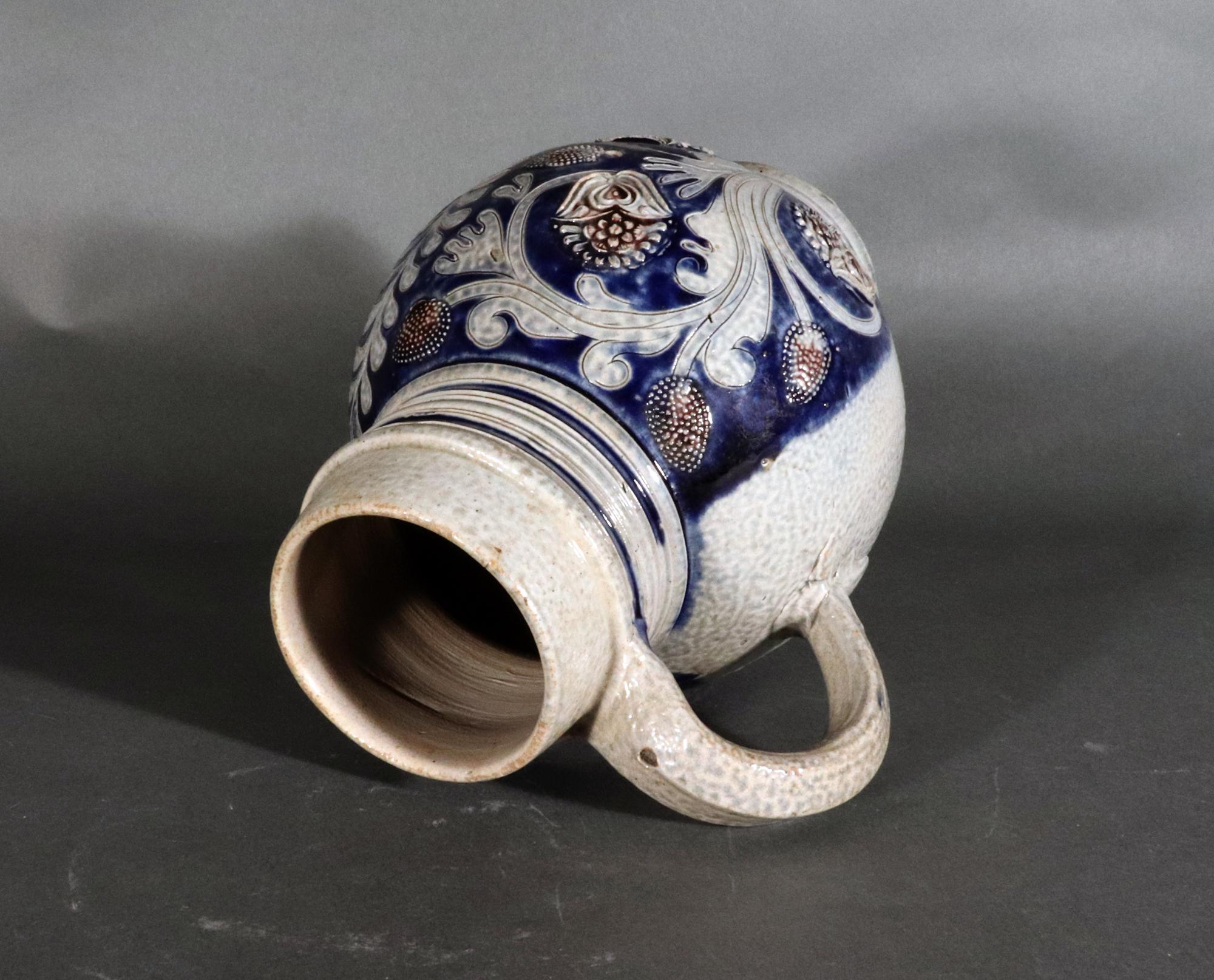 17th Century Westerwald Blue and Manganese Stoneware Jug For Sale at ...