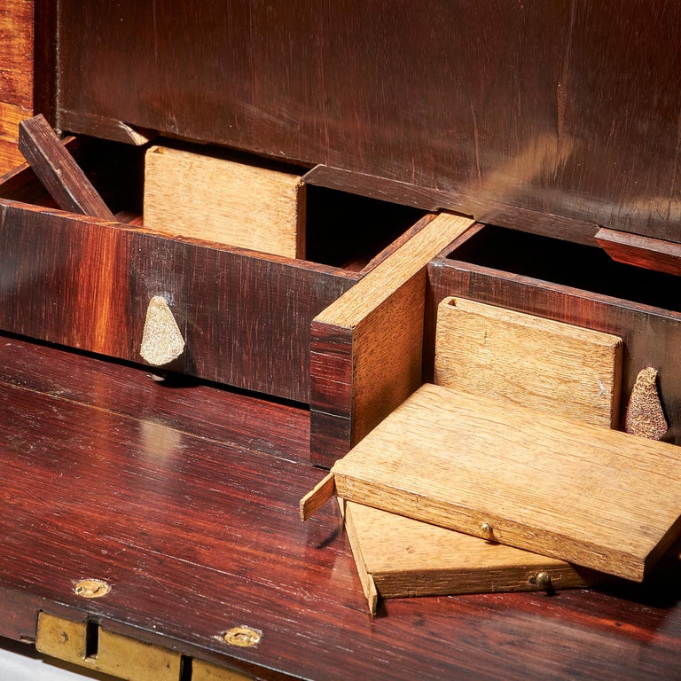 17th Century William and Mary Period Kingwood Oyster Strongbox or ...
