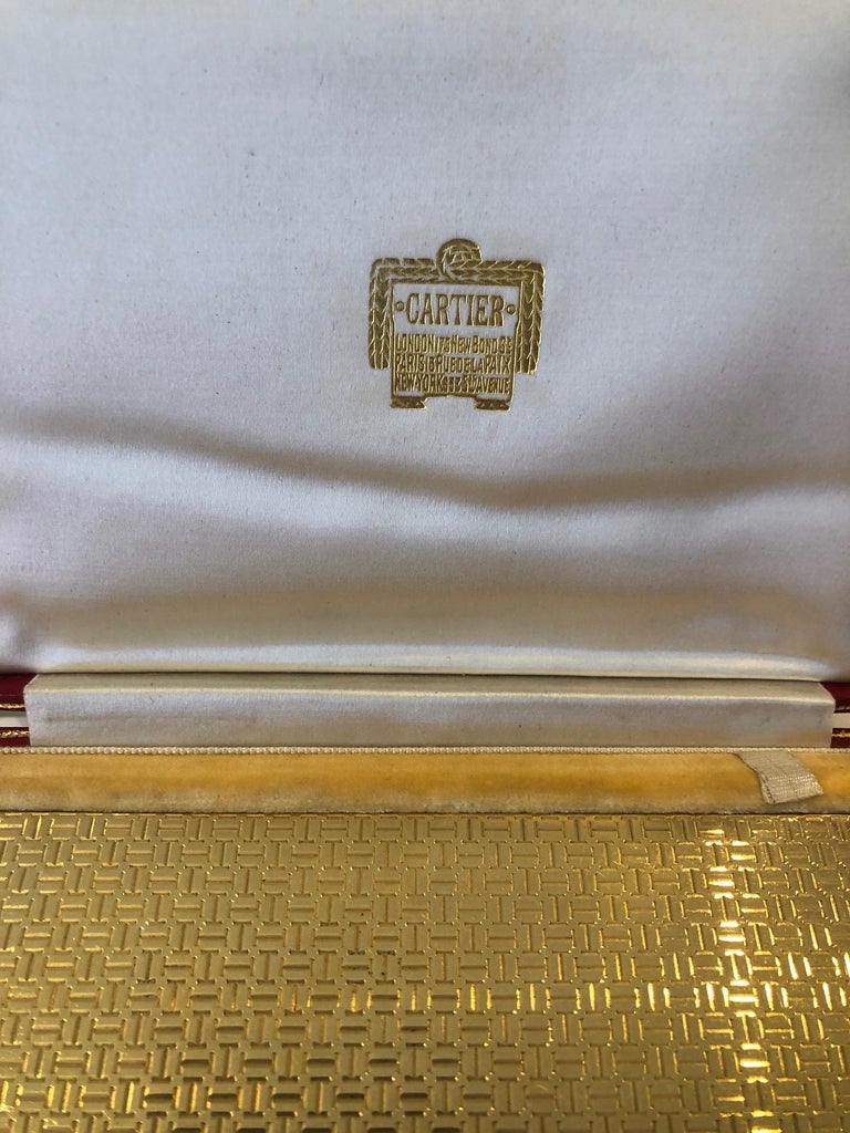 18 Carat Cartier Gold Case with Sapphire Clasp in Original Fitted Box ...