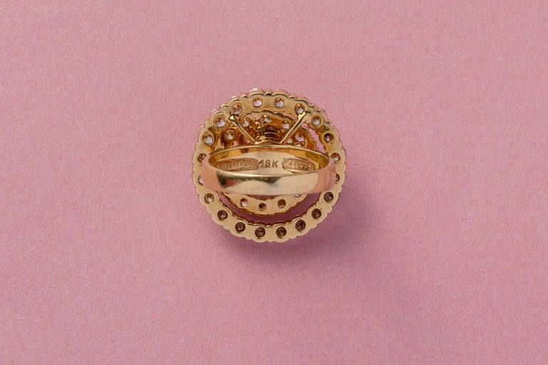 18 Carat Gold and Diamond Teufel 1975 Spinner Ring at 1stDibs